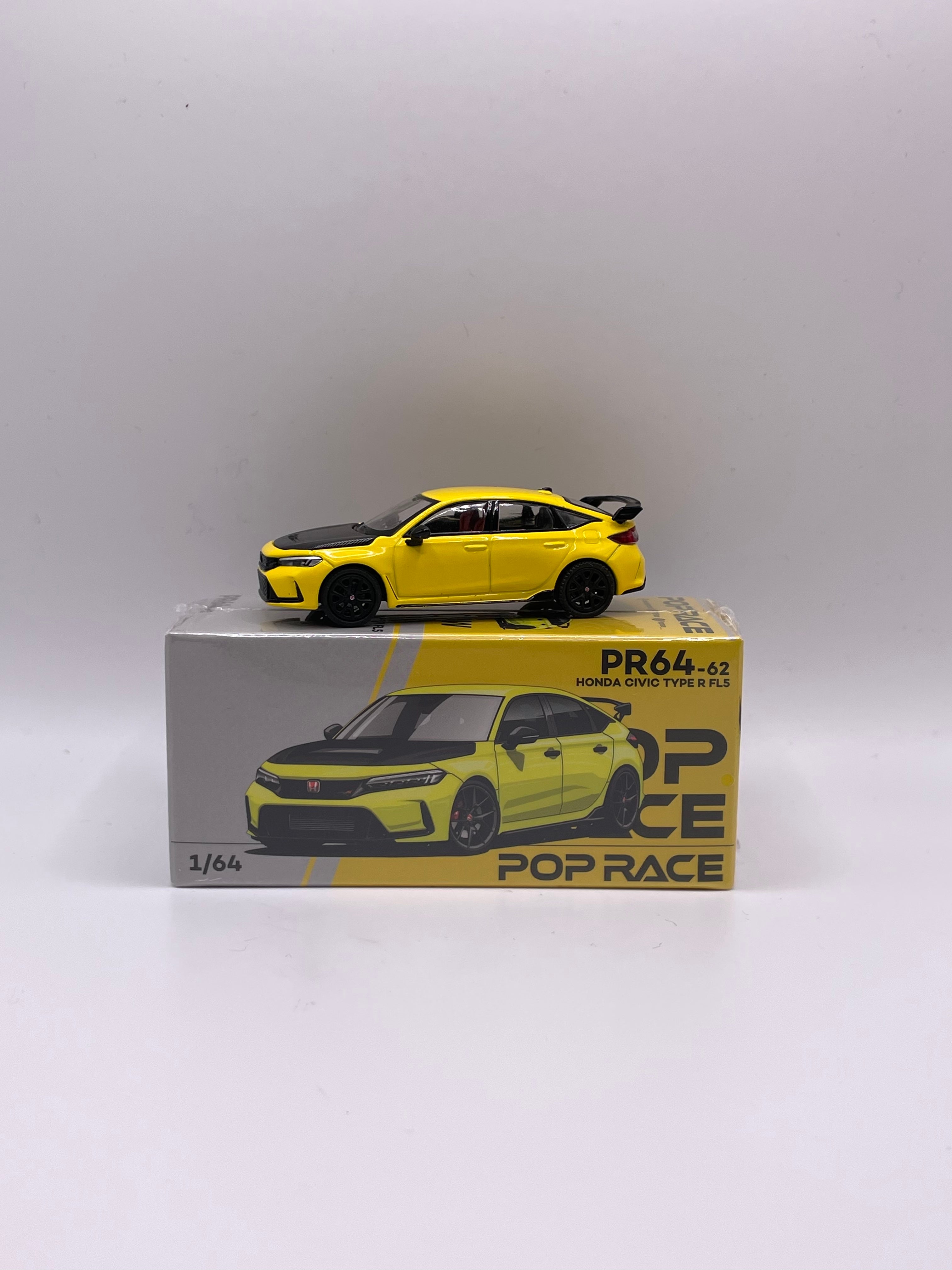 POP RACE 1:64 - YELLOW HONDA CIVIC TYPE R FLS | House of Cars Ripon