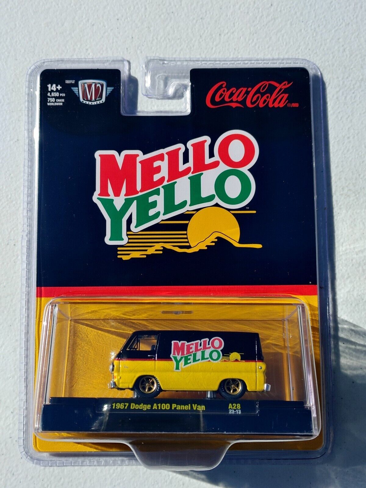 M2 Machines Coca Cola 52500-A28 1967 Dodge A100 Panel Van Mellow Yellow ...